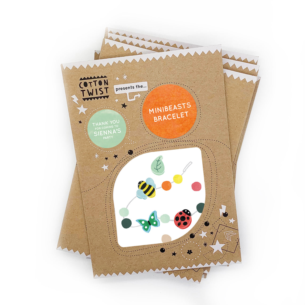 make your own minibeast bracelet - sustainable craft kit - cotton twist ...