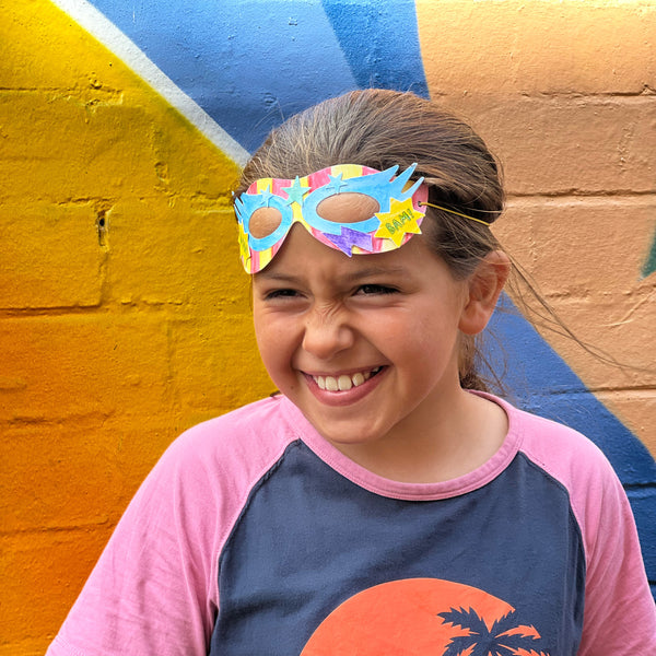 make your own superhero mask - sustainable craft kit - cotton twist