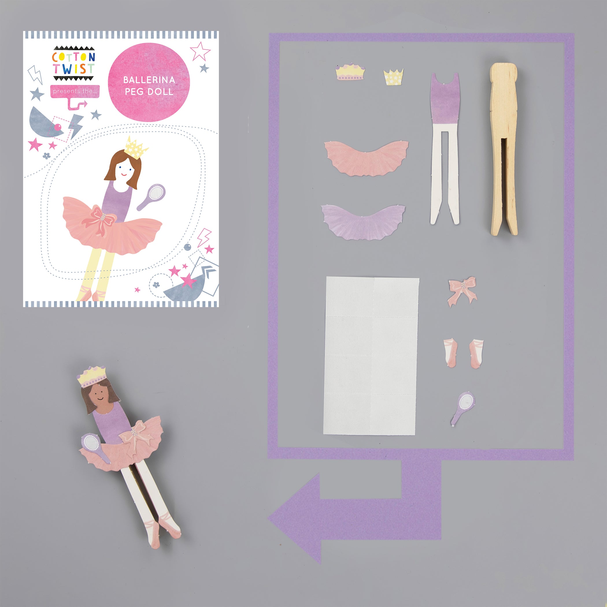 Make Your Own Ballerina Peg Doll – CottonTwist