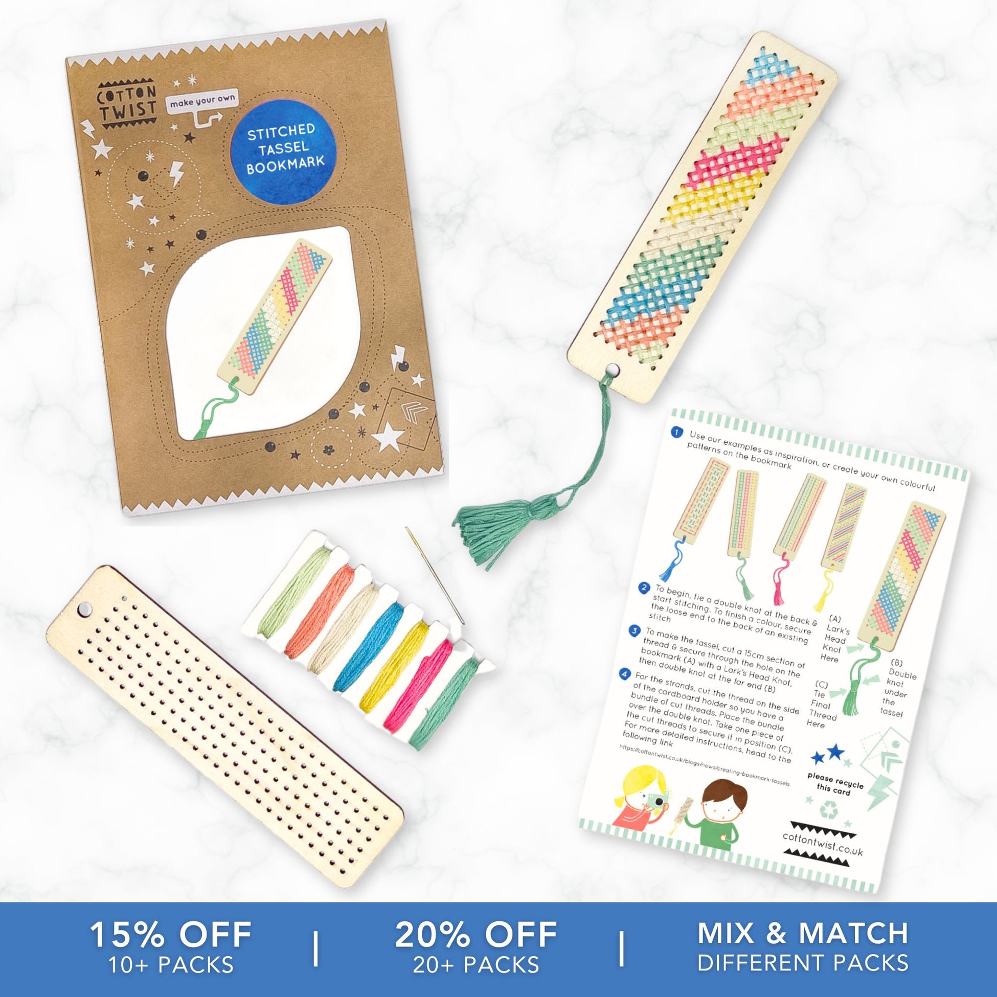 Make Your Own Stitched Tassel Bookmark Kit | Cotton Twist – CottonTwist