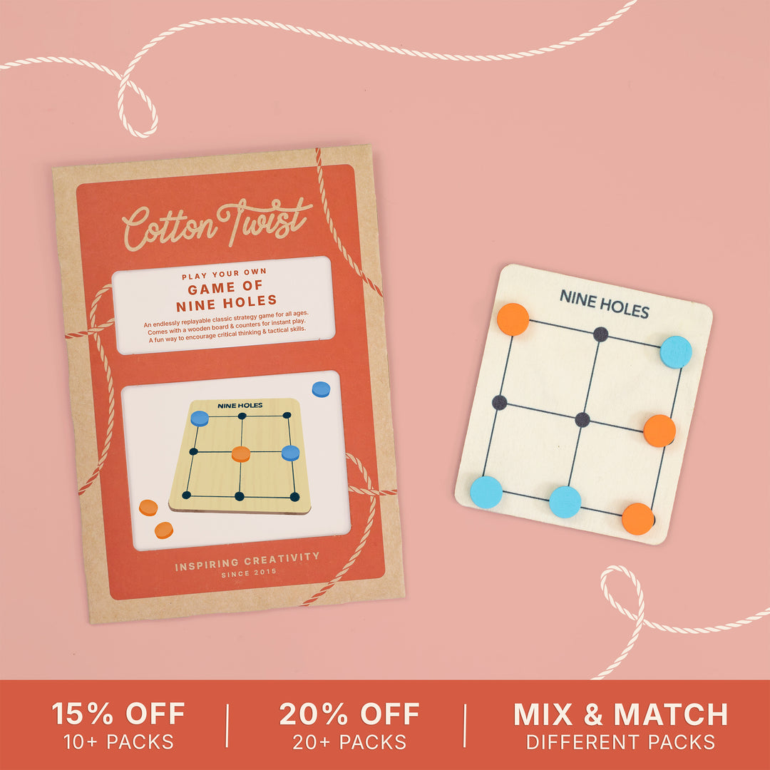 Game Of Nine Holes Wooden Board Game | Cotton Twist – CottonTwist