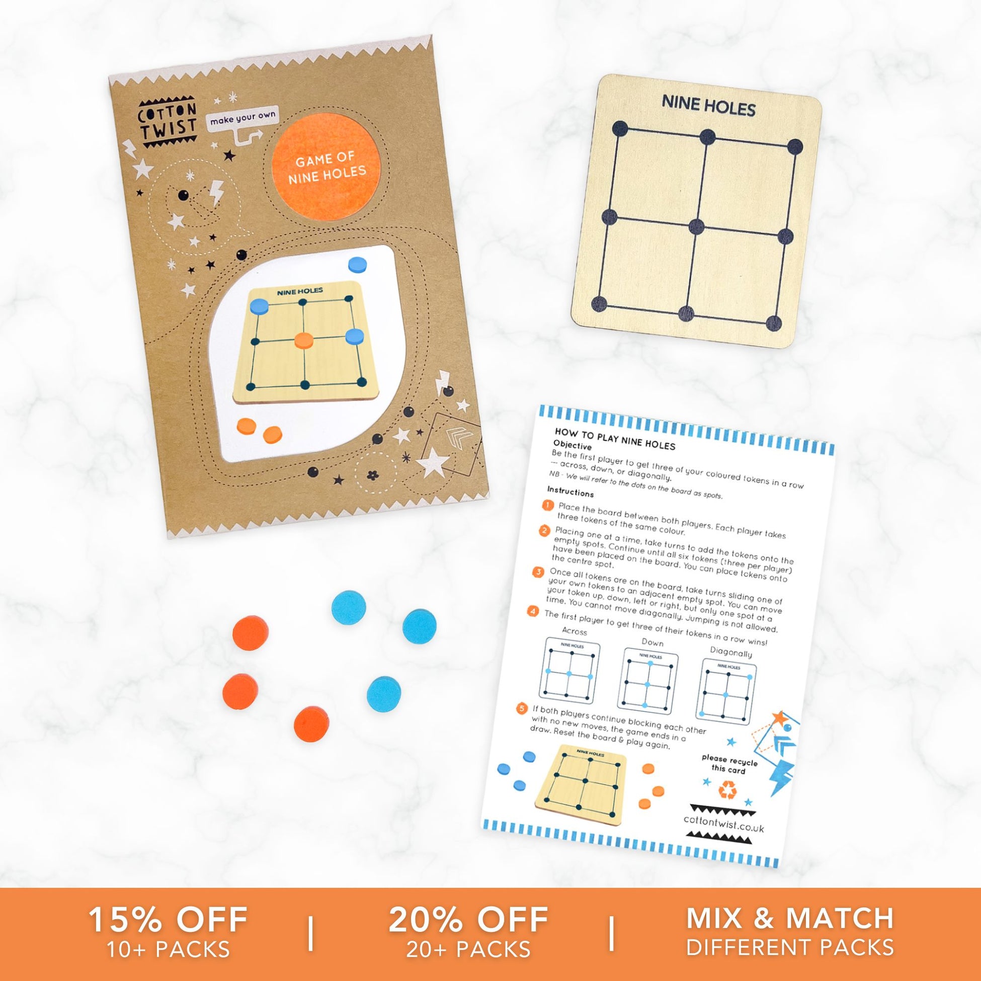 Game Of Nine Holes Wooden Board Game | Cotton Twist – CottonTwist