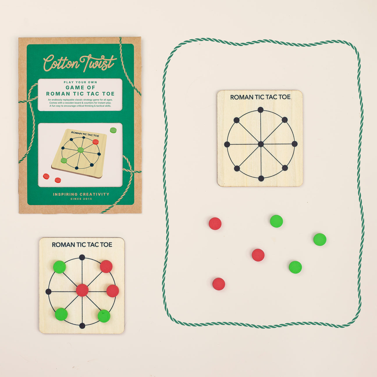 Roman Tic Tac Toe Board Game | Cotton Twist – CottonTwist