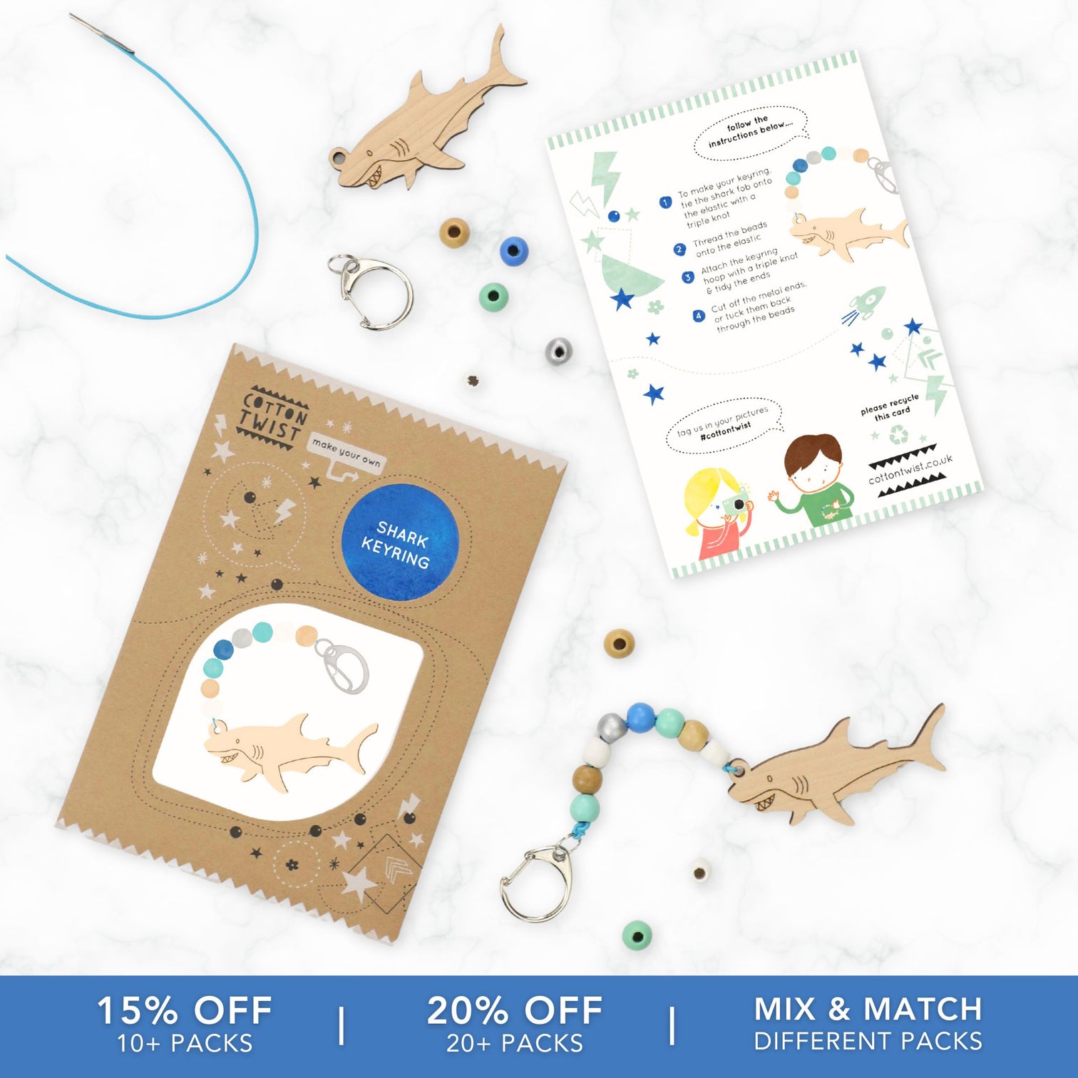 Make Your Own Shark Keyring Kit | Cotton Twist – CottonTwist