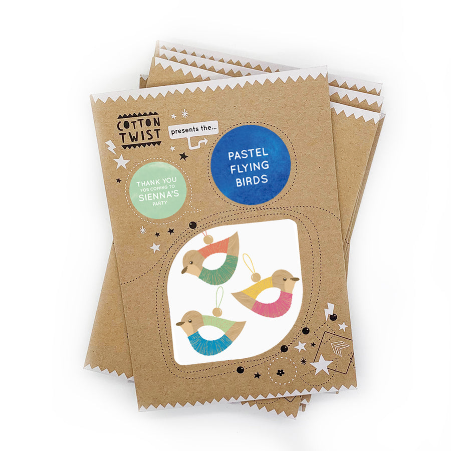 personalised make your own pastel bird decorations - sustainable craft ...