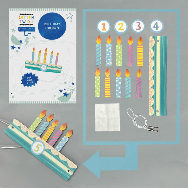 make your own birthday crown kit - sustainable craft kit - cotton twist