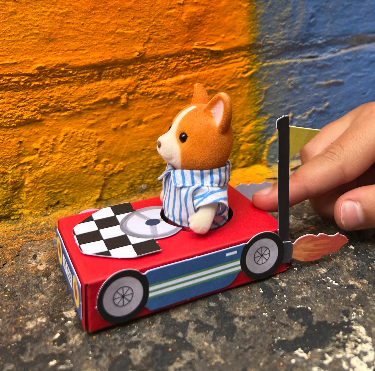 make your own matchbox race car - sustainable craft kit - cotton twist