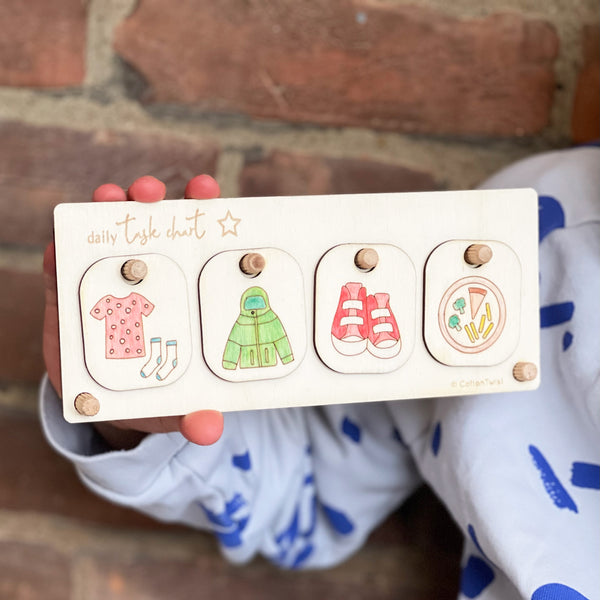 personalised daily task chart - sustainable craft kit - cotton twist