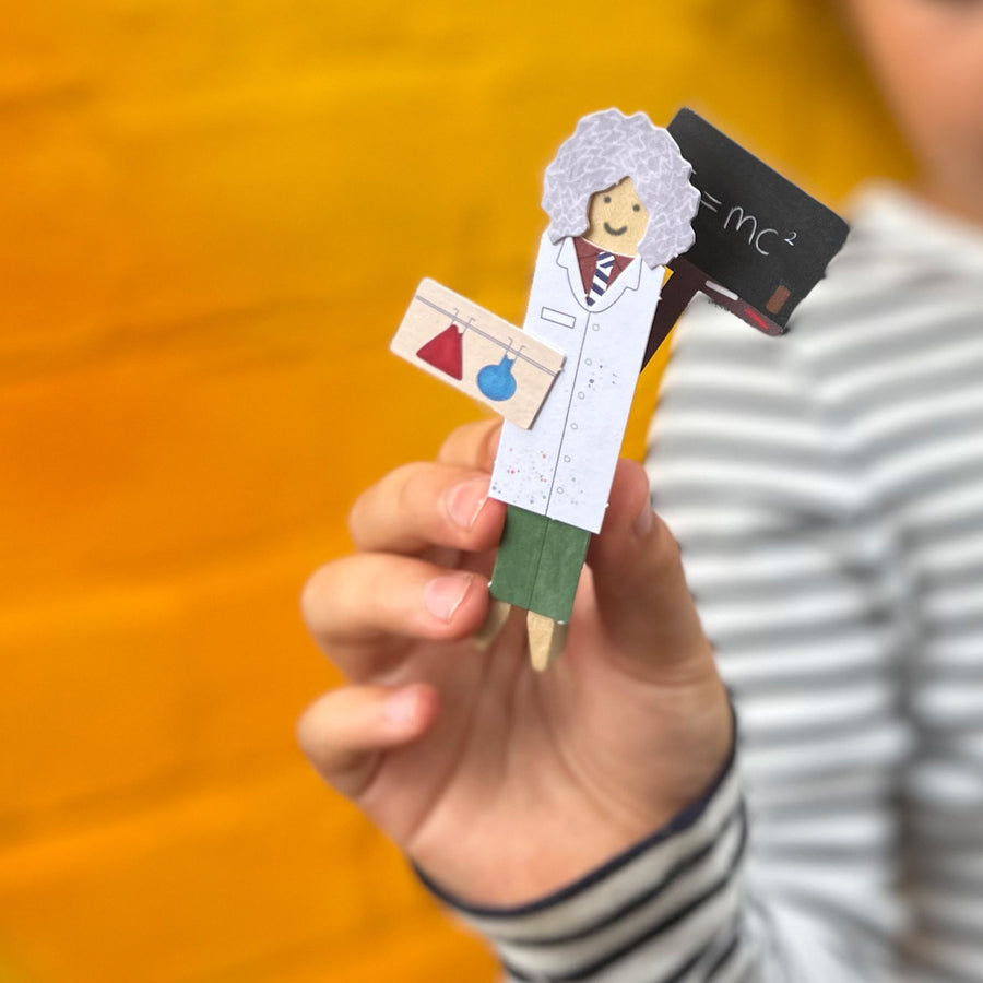 make your own albert einstein peg doll - sustainable craft kit - cotton ...