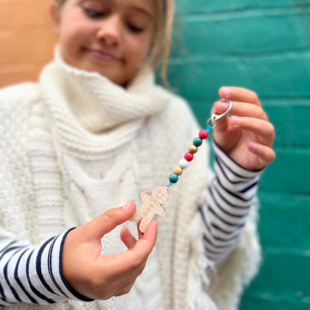 make your own gingerbread keyring - sustainable craft kit - cotton ...