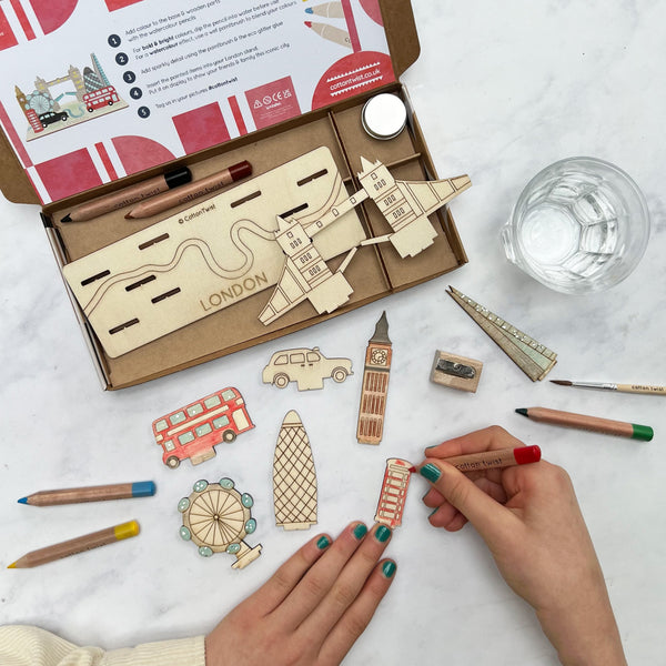 make your own London scene - sustainable craft kit - cotton twist