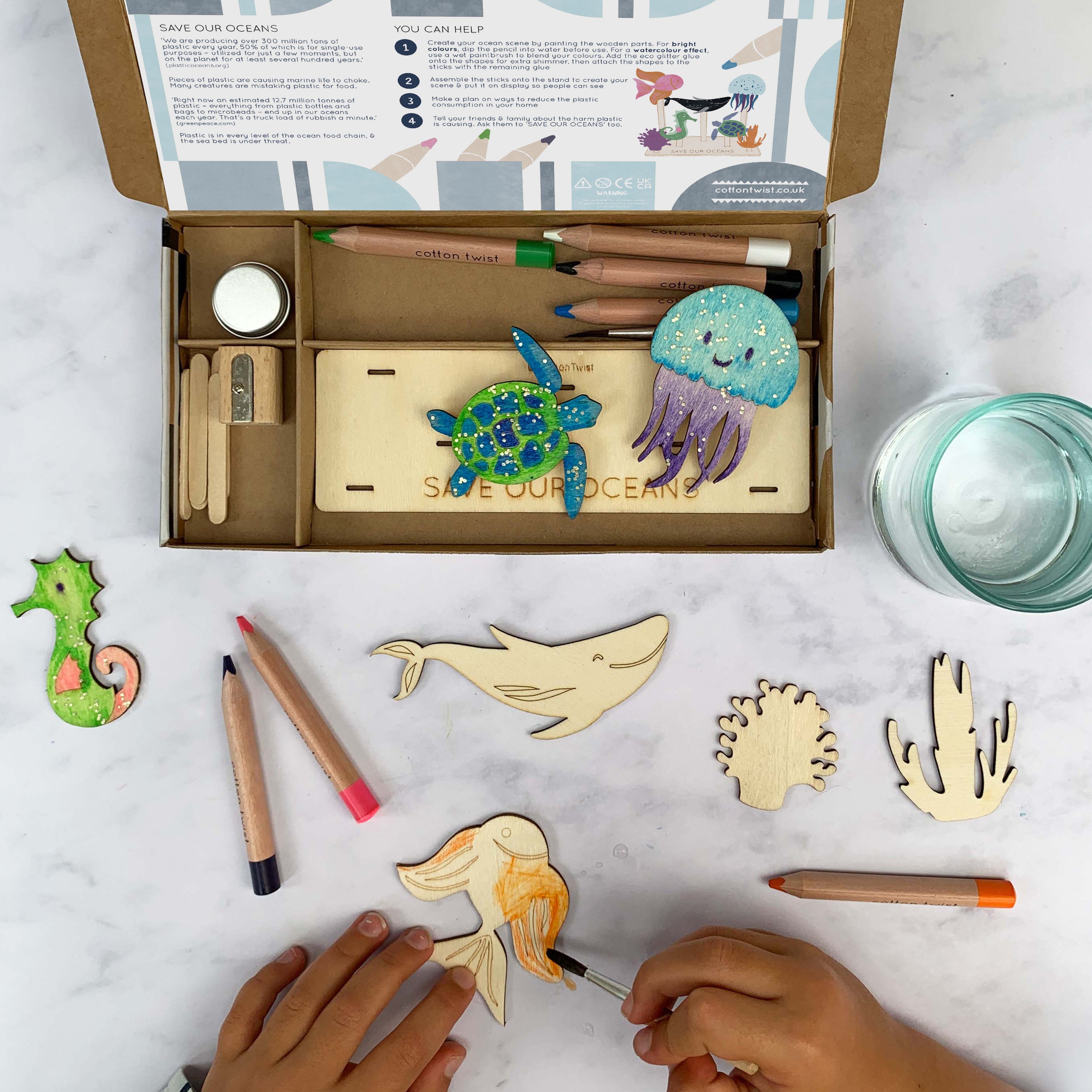 save our oceans craft kit - sustainable craft kit - cotton twist ...