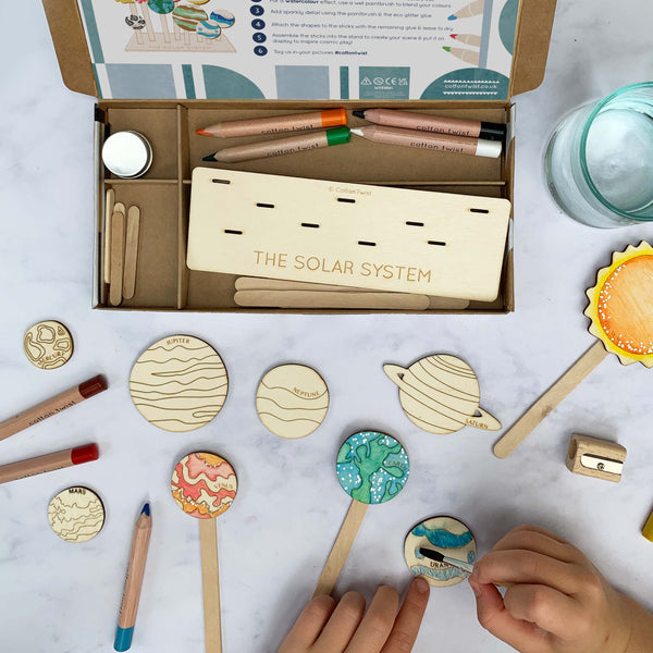 personalised solar system craft kit - sustainable craft kit - cotton twist