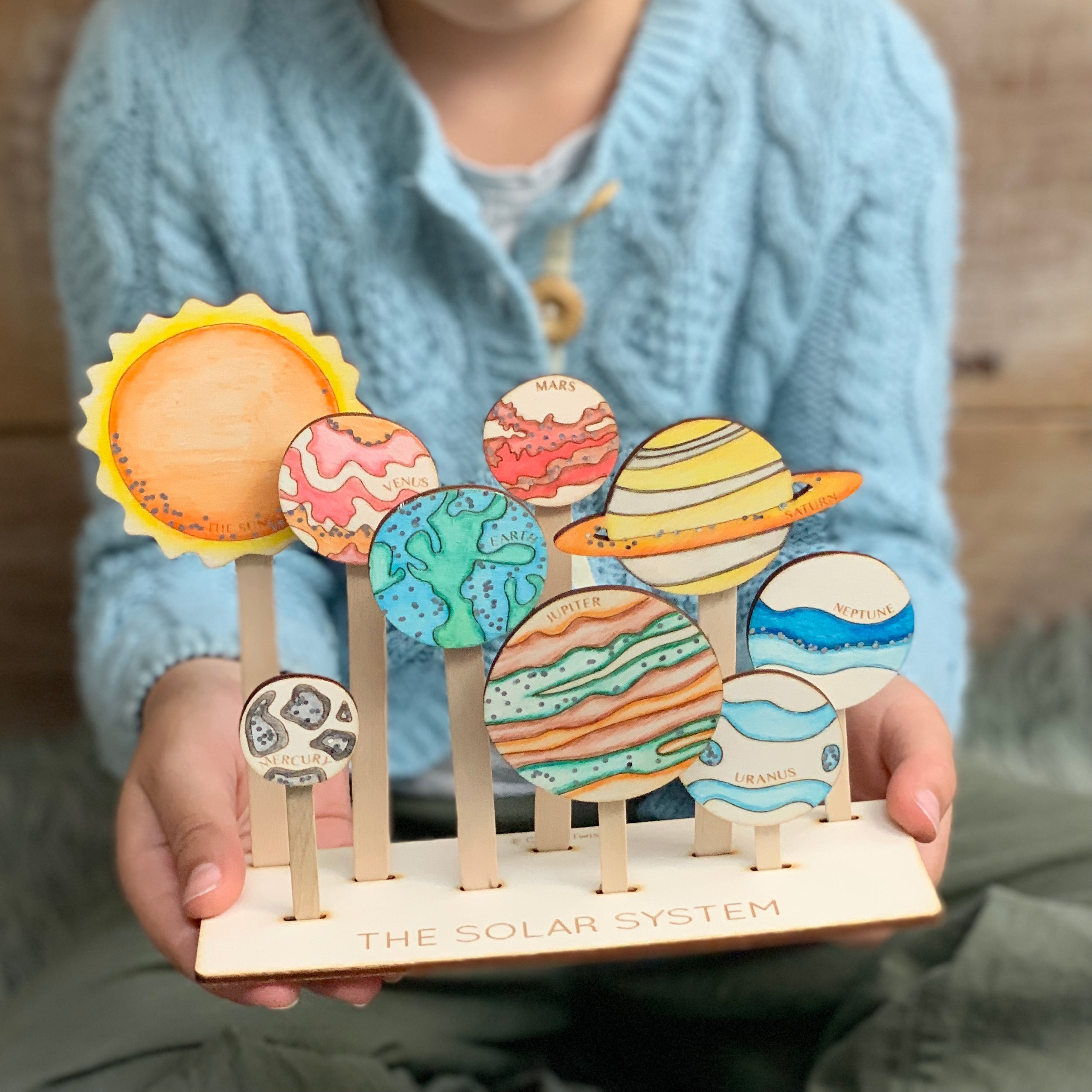 personalised solar system craft kit - sustainable craft kit - cotton twist