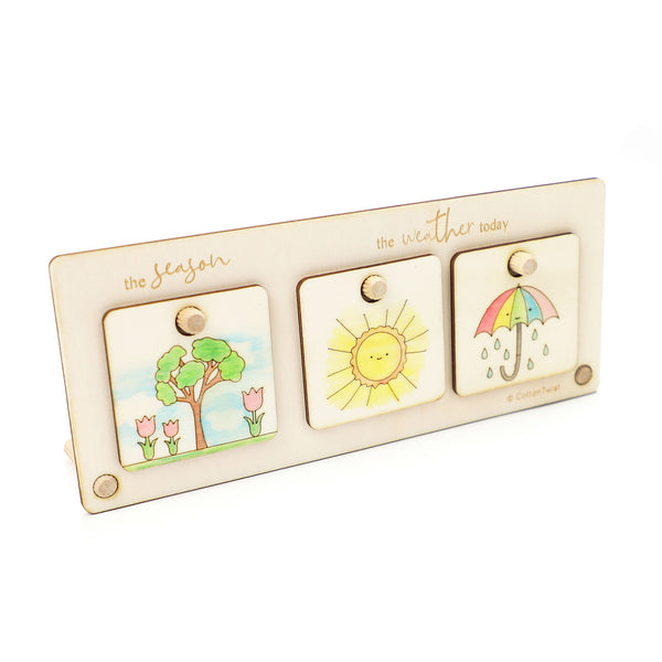 personalised weather chart - sustainable craft kit - cotton twist