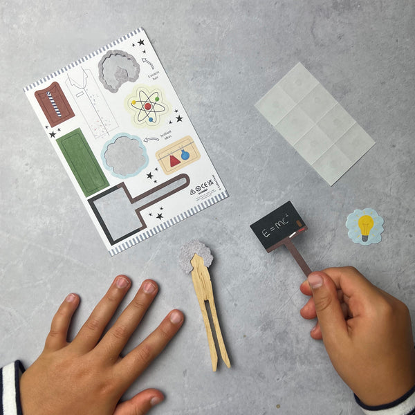 make your own albert einstein peg doll - sustainable craft kit - cotton ...