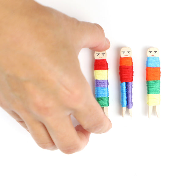 make your own worry dolls kit - sustainable craft kit - cotton twist